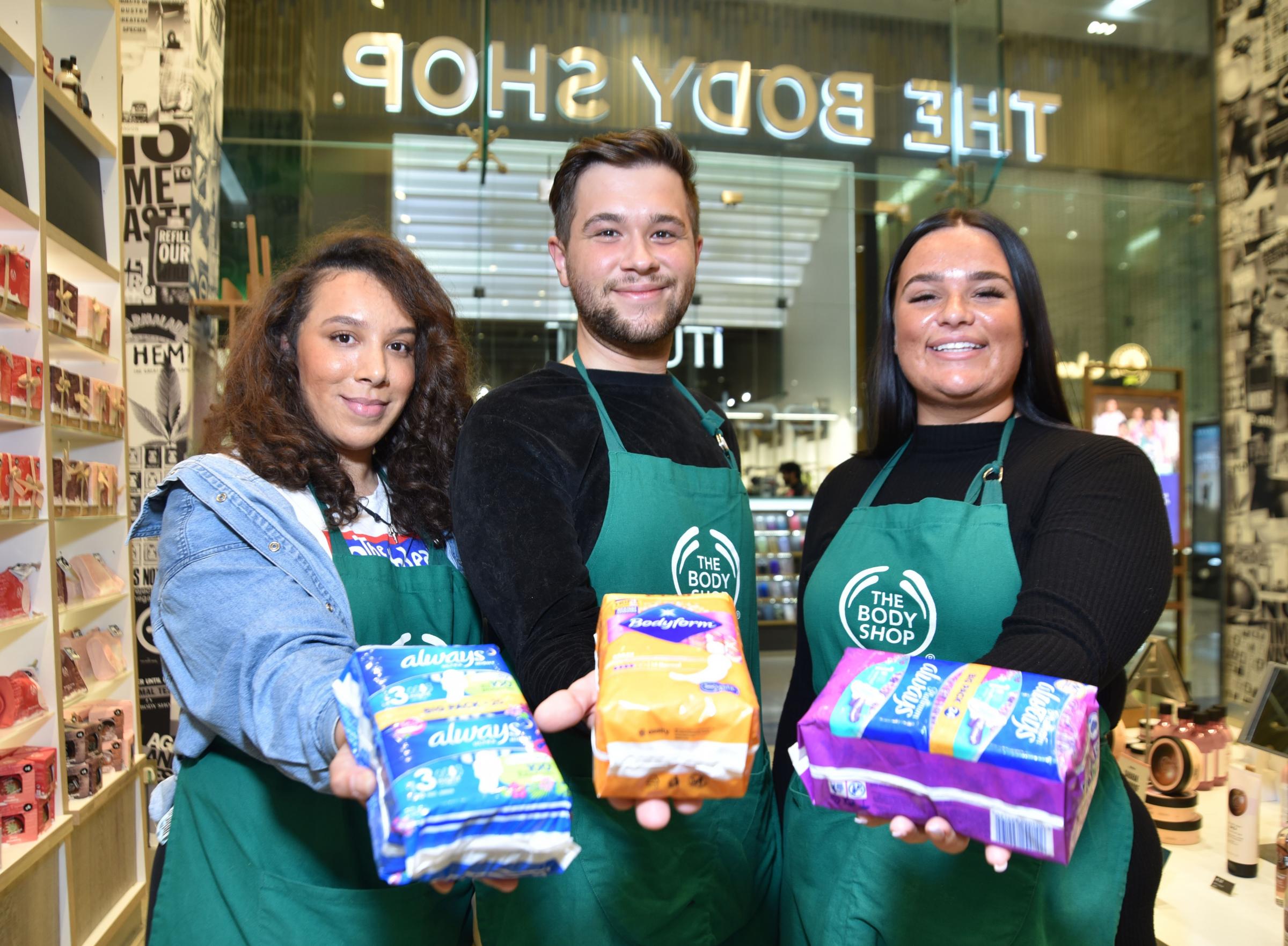 The Body Shop opens drop-off point to tackle period poverty - Bradford ...